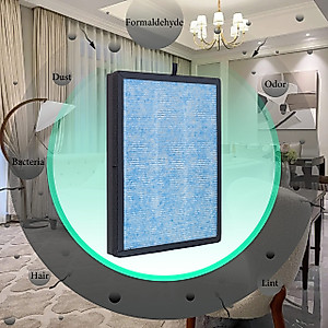 Nyingchi AP1002 Replacement Filter,Compatible with AIRTOK® AP1002 and Pure Morning APH230C Air Purifier, H13 True HEPA 3 in 1 Filter,2-Pack