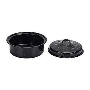 ENAMORY 3-QT Black Covered Round Roaster Pan