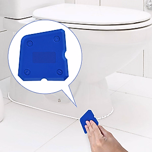 Hotop 4 Pieces Caulk Tool Kit Sealant Silicone Finishing Tools Caulking Tools for Silicone Sealant Grout Finishing Sealing (Blue)