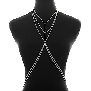 Bounzhi Harness Body Chain Bra Sexy Body Jewelry Necklace Bikini Chains for Women…