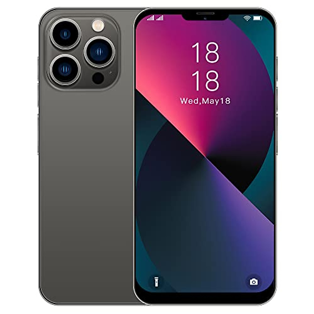 6.7Inch Unlocked Cell Phone Android Phones 2GB +16GB/SD128 GB Straight Talk Phone Dual Sim Boost Mobile Phones Smart Phones Unlocked New for Android10.0 (Black)