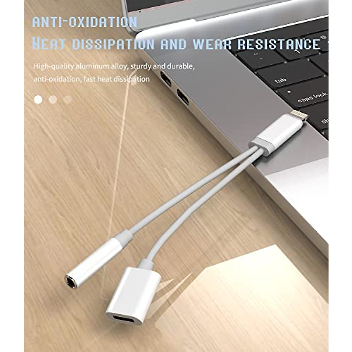 Iphone AUX Adapter for Headphone Jack Cable Dongle 2in1 Lightning to 3.5mm Splitter Charge Cord MFI Certified Audio Charging Adaptador Para for Apple 13 12 11 Pro Max Mini X 8 7 Plus Ipad Music Earbud