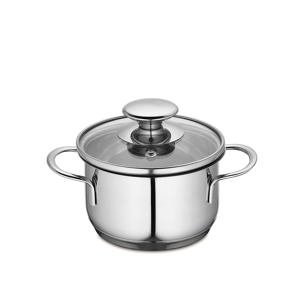 Küchenprofi K2370702812 Mini Stockpot with Glass Lid, 4.75" Diameter, Silver