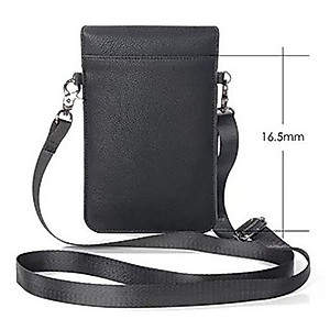 YaJaMa Small Women Leather Shoulder Crossbody Bag Travel Camping Handbag Purse Credit Card Wallet (Blue)