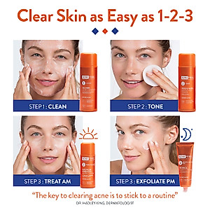 AcneFree Severe Acne 24 Hour Clearing System for stubborn acne, 4 Step Routine Kit