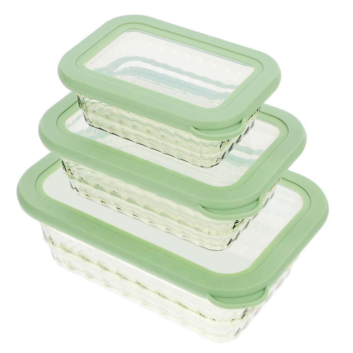 ULTECHNOVO 6 Pcs Kitchen Storage Box Fruit Food Container Stackable Fridge Drawer Grain Storage Case Candy Nuts Container Food Organizer Rifgerator Organizer Bins Snack Storage Case Pp