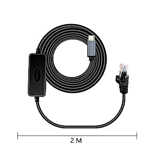 Moyina USB C to RJ45 Gigabit Ethernet Cable for MacBook Thunderbolt 3/Type-C, Windows, Chromebook, Surface Pro, Linux, Android Directly Connected to Switch, Router, Modem