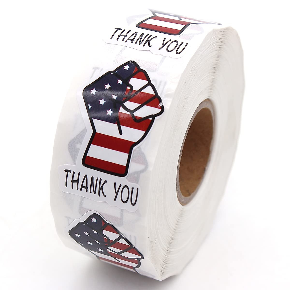Littlefa 1.5” Thank You with America Flag Design Stickers,Thank You Stickers,Bakeries Stickers,Handmade Stickers,Small Business Stickers, Envelopes Stickers, Gift Bags Packaging 500 PCS