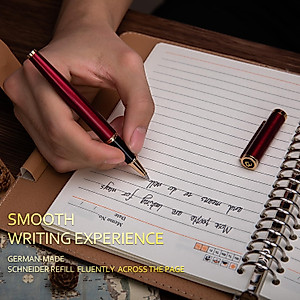 BEILUNER Luxury Rollerball Pen,24K Gold Trim,Noble and Elegant Designs,Schneider Ink Refill, Best Roller Ball Pen Gift Set for Men & Women, Professional, Executive Office, Nice Pens