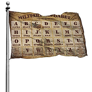 Funny Dorm Flags Military Alphabet Flag Stuff For Your Room Windsocks Outdoor (Size : 152X244CM)