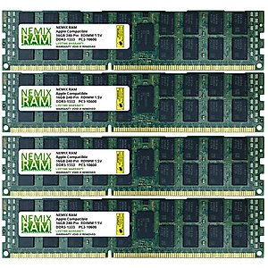 NEMIX RAM 64GB 4X16GB Mac Pro 2009 2010 2012 Compatible Memory DDR3-1333 Upgrade Kit