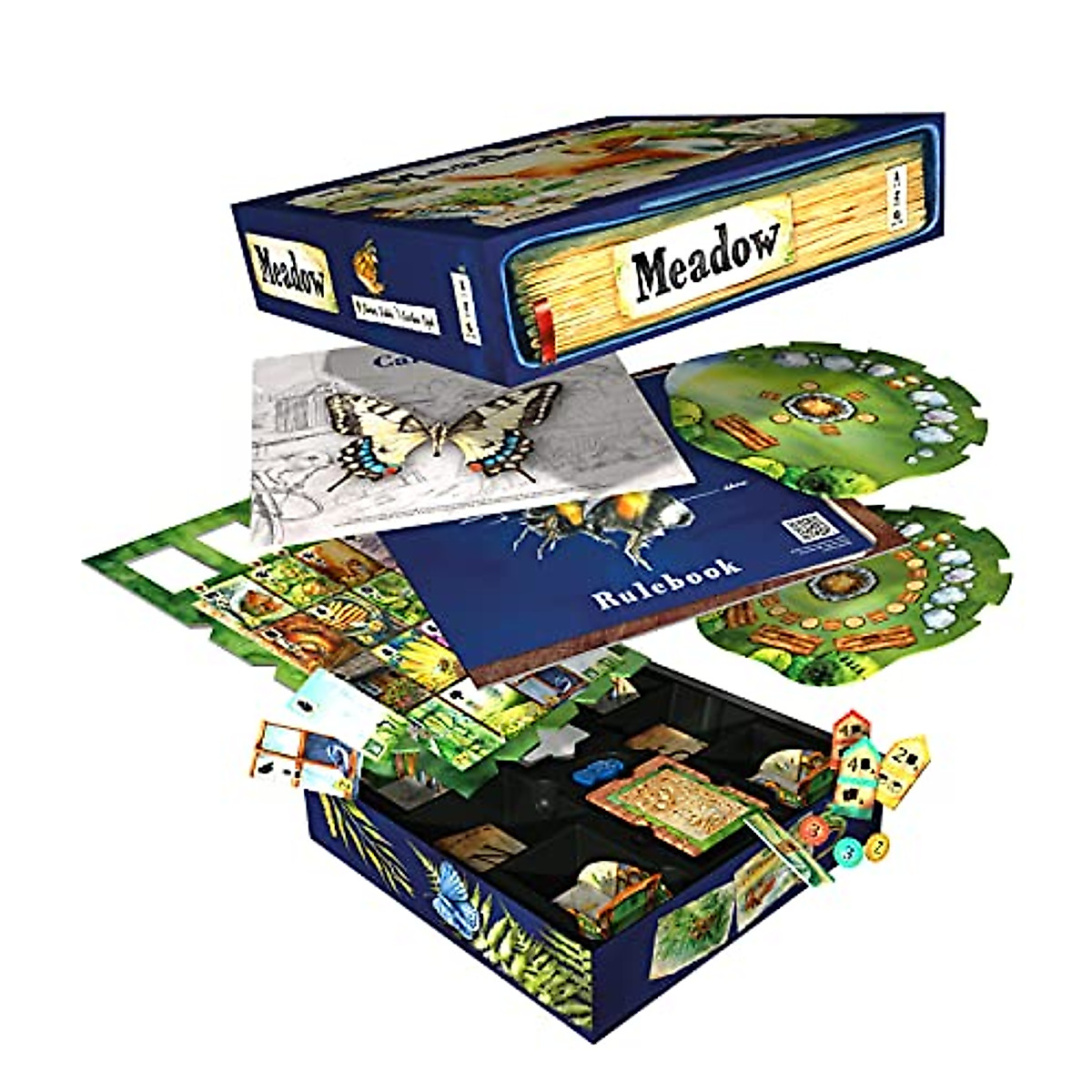 Meadow Board Game - Nature Observing Drafting and Set Collection Game, Strategic Exploration, Fun Family Game for Kids & Adults, Ages 10+, 1-4 Players, 60-90 Minute Playtime, Made by Rebel Studio