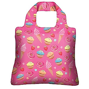 Envirosax Reusable Grocery Bags- Set of 3 Cute Retro-Designs, Foldable Quality Shopping Tote Bag, Eco-Friendly Polyester Washable For Travel, Shopping Multi use