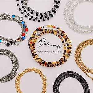 Damanse Eyeglass Chain,8 Pcs Eye Glasses Strap Holders around Neck For Women Stylish,Beaded Glasses Chain Sunglasses Mask Necklace Lanyard