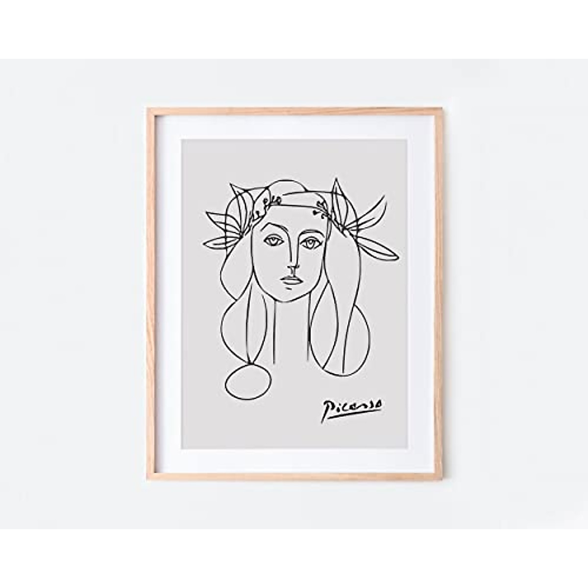 Wall Art Print Picasso Portrait of Francoise Gilot Art Print | Pablo Picasso Woman Sketch, Picasso Lithograph Line Drawing, Vintage Exhibition Poster #PP23 11x17 Inches
