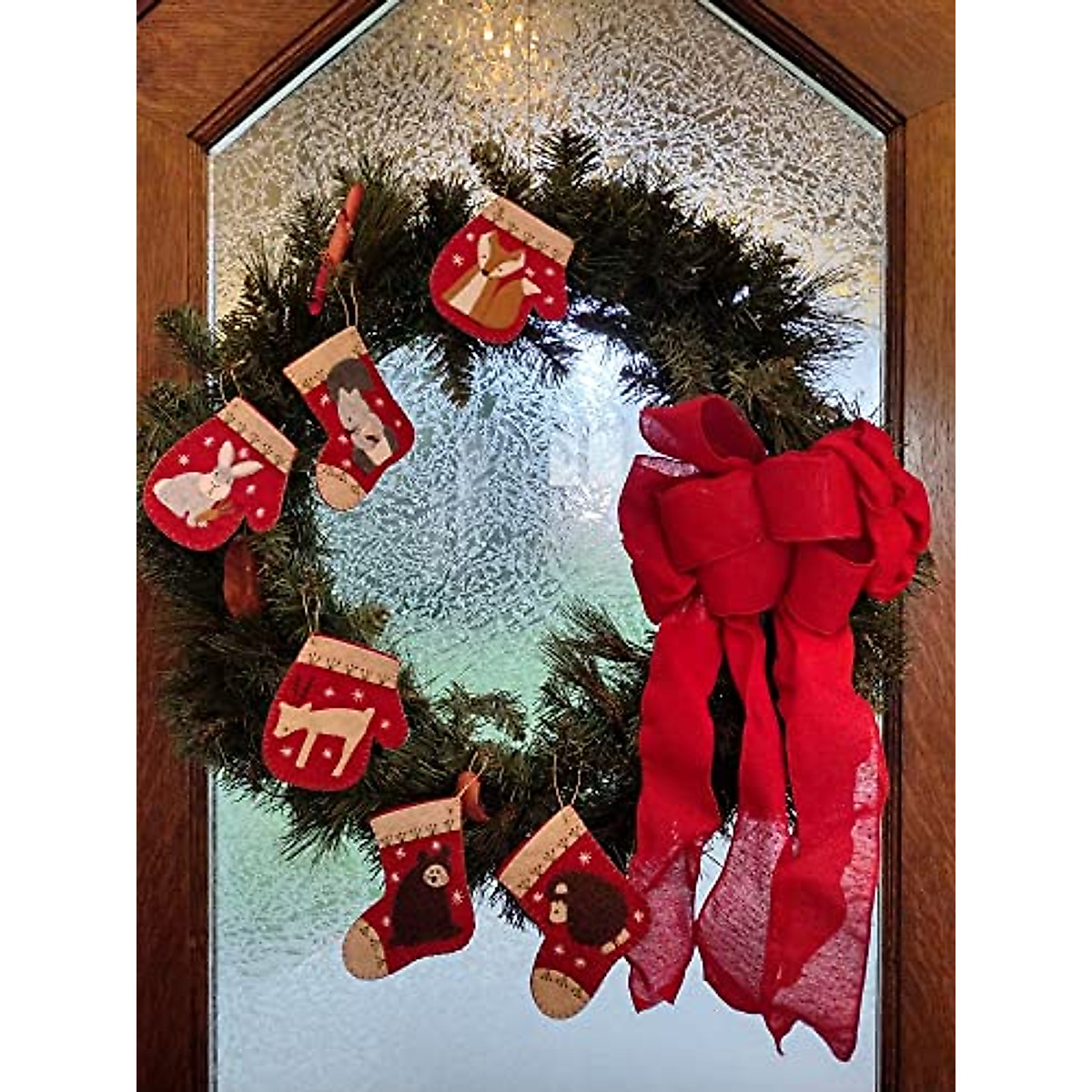 Generic, Christmas Critters Felt Ornament Kit | DIY Wool Stocking Applique from Rachel's of Greenfield, 0919