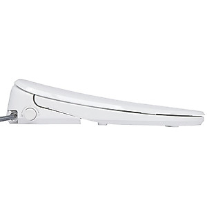 ALPHA BIDET UX Pearl Bidet Toilet Seat in Elongated White | Ultra Low Profile | Endless Warm Water | Arced Stainless Steel Nozzle | LED Nightlight | Dryer | Deodorizer | 3 Year Warranty