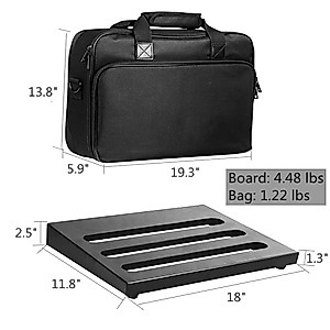 SOYAN Guitar Pedal Board 18" x 11.8" with Carry Bag (SPB-18)