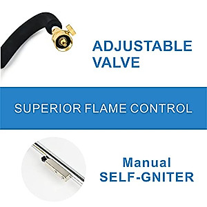 CAMPFIRE Propane Torch Weed Burner Propane Weed Torch with Turbo Trigger Push Button Igniter,Garden Torch for Weeds for Roof Asphalt,Ice Snow,Road Marking,Charcoal