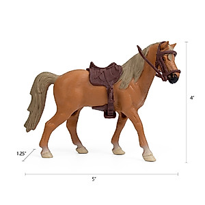 UANDME Horse Stable Playset Toys with Horse Wash Area Toy Figures for Boys and Girls Ages 5-12 Years Old, 13 Pieces Horse Stall Horse Barn Set with Tennessee Mare Horse