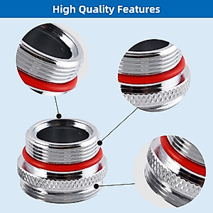Hygie Rinse 15pcs Brass Faucet Adapter Kit, Faucet Aerator Adapter Set Male Female Sink Faucet Adapter Converter to Garden Hose, Standard Hose in RV, Apply on Both Removable and Cache Aerator
