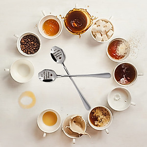 2 Pcs 7.5 inches Engraved Coffee Spoons Let's Have Coffee Together Forever Personalized Stainless Steel Spoon Ice Cream Spoon Couple Gifts Valentines Day Gifts