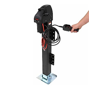 Bulldog Cases Reese 185400 Bulldog Velocity Series Powered Trailer Jack, Side Mount, 12,000 lbs. Support Capacity, Bolt-On, 24' Travel