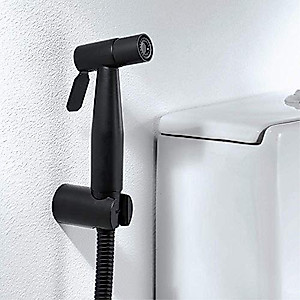MINJING Bidet Toilet Spray Kit - Black Toilet Spray Gun Bidet Sprayer Set Stainless Steel Women's Wash Set