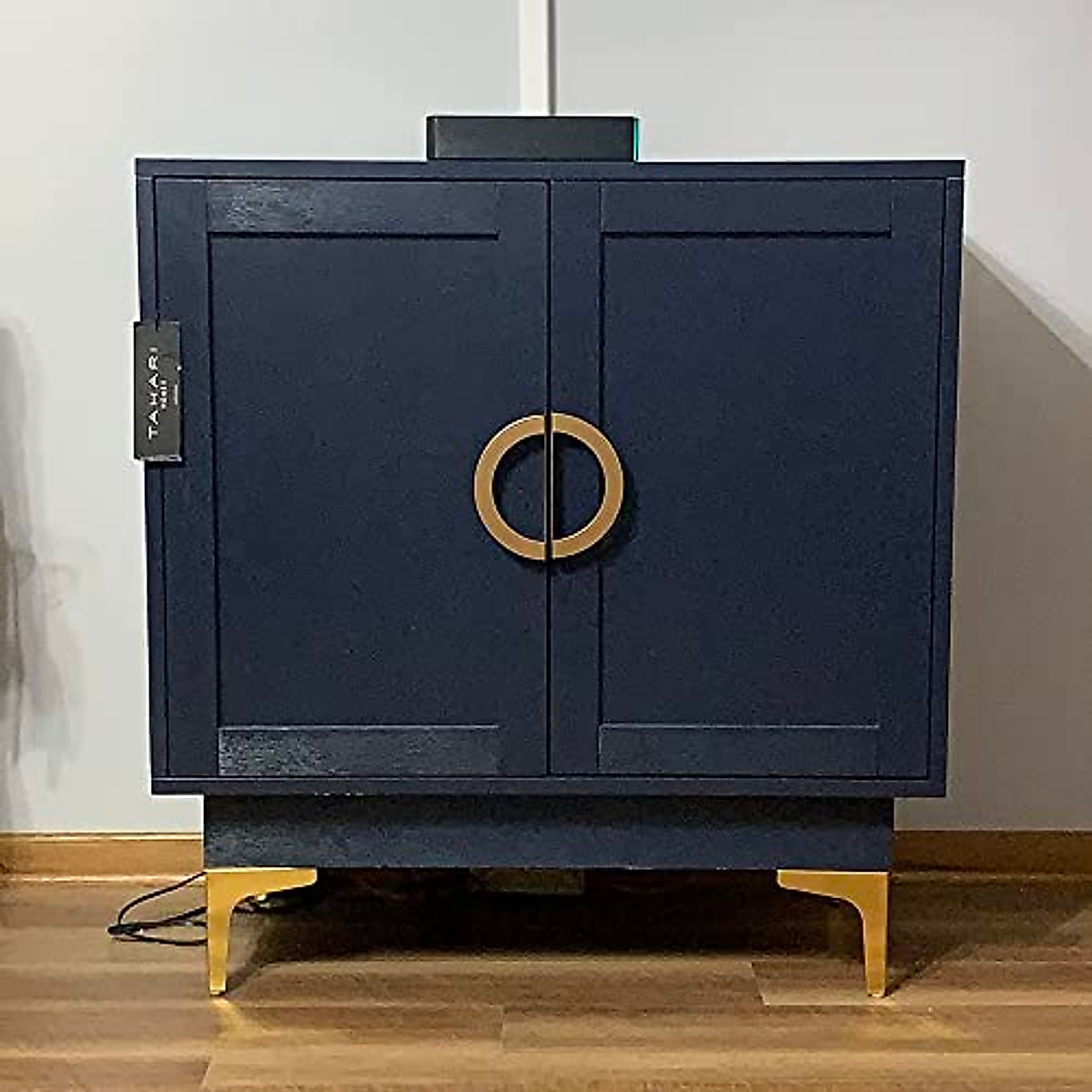 WANLIAN 4 Inch Furniture Legs, Metal Furniture Legs for Cabinet Sofa TV Stand Bookcase 4Pcs (Gold)