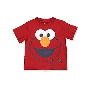 Sesame Street Elmo or Cookie Monster Boys’ T-Shirt for Infant and Toddler – Blue/Red