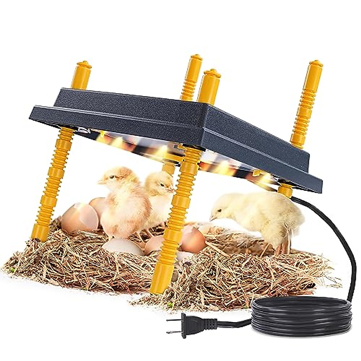 Rural365 Chick Heating Plate Brooder Plate - 10 Inch Brooder Heat Plate for Chicks and Ducklings with Adjustable Height