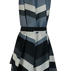 Sunnydaze 9-Foot Patio Umbrella with Push Button Tilt and Crank - Aluminum Pole with Polyester Canopy - Catalina Beach Stripe