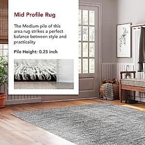 nuLOOM Alessi Solid Farmhouse Cotton Area Rug, 4x6, Grey