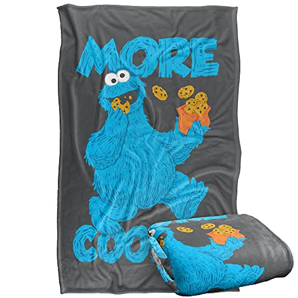 Sesame Street More Cookies Officially Licensed Silky Touch Super Soft Throw Blanket 36" x 58"