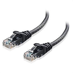 Cable Matters USB to Ethernet Adapter Supporting 10/100 Mbps Ethernet Network in Black & Snagless Cat6 Ethernet Cable