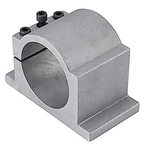 Walfront 80/100mm CNC Spindle Motor Mount Bracket Clamp Aluminum with Screws Spindle Tool Set for 3 Dimensional Printing CNC Engraving Millng Machine(80mm)