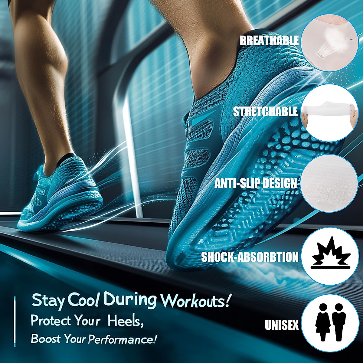 Wonderwin 4 Pairs Premium Heel Protectors, Silicone Heel Cups for Heel Pains,Cracked Heels, Heel Spurs, Plantar Fasciitis,Unisex Fit Gel Heel Pads,Heel Pain Relief for Men Women Teens