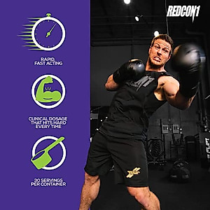 REDCON1 Total War Preworkout - Contains 320mg of Caffeine from Green Tea, Juniper & Beta Alanine - Pre Work Out with Amino Acids to Increase Pump, Energy + Endurance (Sour Gummy Bear, 30 Servings)