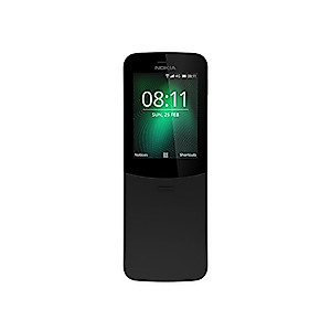 Nokia 8110 4G (2018) Dual-SIM 4GB TA-1048 (GSM Only, No CDMA) Factory Unlocked 4G Smartphone (Black) - International Version