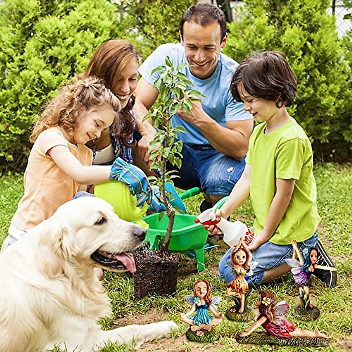 Mosama Fairy Garden 4pcs Yoga Fairy - Miniature Fairy Garden Accessories Outdoor or Indoor - Decorate Yours - Present as a Gift - Get Yoga Inspiration with Our Fairy Figurines