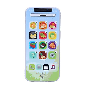 Light Music Simulated Phone Toy, Exquisite Workmanship Light Phone Toy, Educational Kindergarten Children for Home Games (Blue)