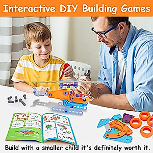 Kids Building Games STEM Toys for 6 7 8 9+ Year Old Boys Birthday Gifts, 132PCS Educational Autistic Building Toys for Boys Ages 6-8 8-10 8-12 Stem Engineering Kit Creative Learning Steam Activities