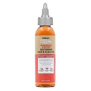 Dr. Miracle's Strong & Healthy Restoring Oil with Black Castor Oil, Tea Tree Oil, and Mango Butter for 2x Moisture - 4oz