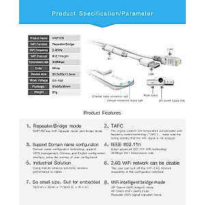 Vonets VAP11N-300 Wireless Mini WiFi Bridge/Repeater The Best Partner of IP Device/IP Printer/xbox/ps3/Dreambox Professional WiFi Bridge