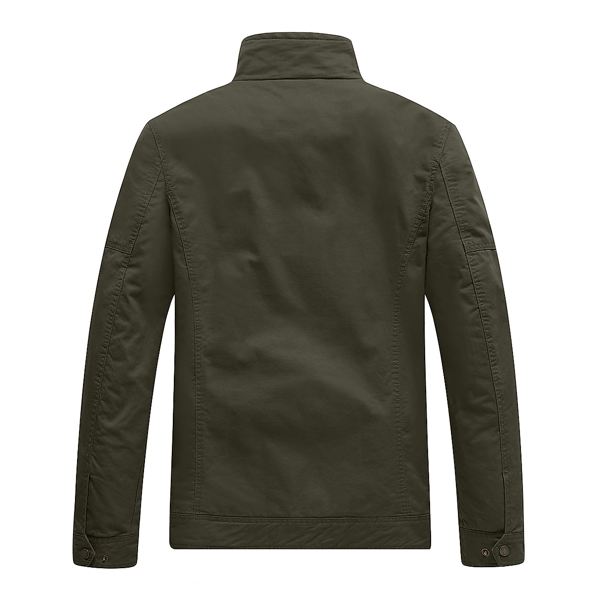 WenVen Men's Military Casual Cotton Jacket Outwear (Army Green, X-Large)