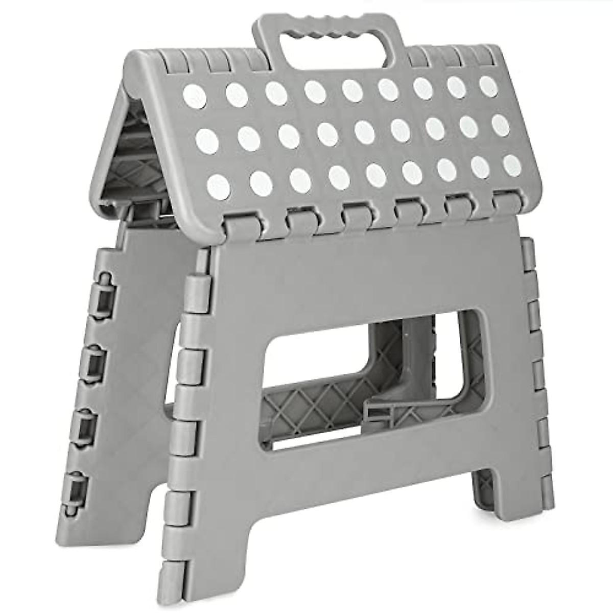 Step Stool Folding Step Stool | Lightweight & Sturdy Stepping Stool for Adults and Teens | Convenient One-Hand Operation Stool with Anti-Slip Surface & Rubber Feet, by Simplized