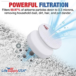 LifeSupplyUSA Vacuum Foam and Felt Filter Replacement Compatible with Shark Navigator Professional NV60 NV70 NV71 NV80 NV90 NV95 UV420 Vacuum Cleaners, Part XFF80