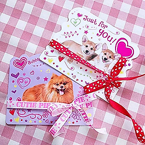 18 Rolls 100 Yards Valentine Ribbons Trims Printed Grosgrain Ribbons Multicolor Organza Ribbons Satin Ribbons 3/8″ Wide for Wedding Valentine’s Day Gift Wrapping DIY Crafts