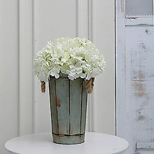 Nubry 12pcs Artificial Silk Hydrangea Flowers Heads with Stems in Bulk Fake Flowers for Wedding Bouquet Centerpieces Arch Home Decoration (Ivory)