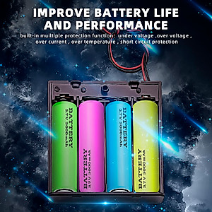 DaFuRui[7 Pack 4 Types AA Battery Holder with Switch;2Pcs 2x1.5V AA,1Pcs 3x1.5V 3 AA,2Pcs 4x1.5V AA and 2pcs 8x1.5V AA Battery Storage Box Case with Wire Leads